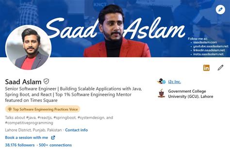 saad aslam on linkedin topvoice softwarengineering personalbranding