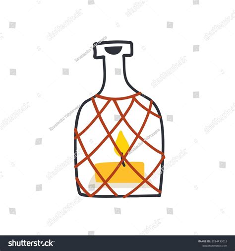 Candle Bottle Hand Drawn Vector Illustration Stock Vector Royalty Free 2224433015 Shutterstock