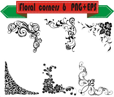Floral Corner Vector Png