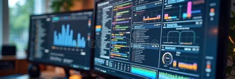 Digital Data Analysis With Interactive Graphs And Charts On Monitors