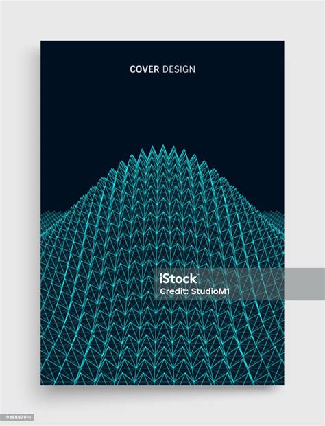 封面設計範本抽象科學或技術背景平面設計3d 網格表面可用於牆紙 演示 橫幅和封面向量圖形及更多低面數建模圖片 低面數建模 化學 化學品