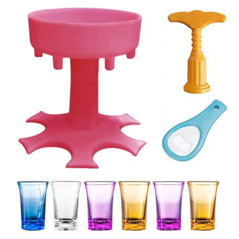 6 Shot Glass Dispenser Holder Carrier Caddy Liquor Vicedeal