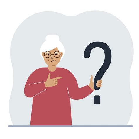 Premium Vector A Woman Is Holding A Question Mark Symbol Ask