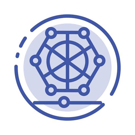 Machine Learning Language Data Blue Dotted Line Line Icon 13139734 Vector Art At Vecteezy