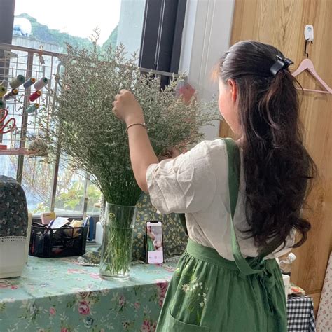 Linen Hand Embroidered Apron Apron For Women Embroidery Aprons Home