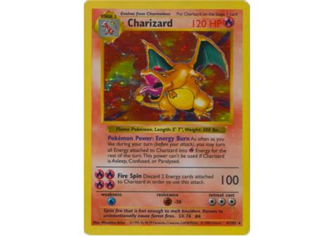 Charizard 1999 Pokemon Tcg Base Set Holo Shadowless 4 Ungraded