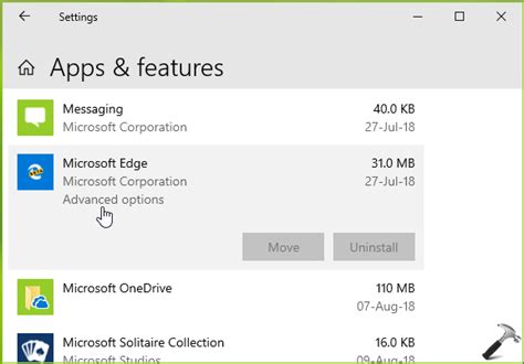 How To Re Registerreset Microsoft Edge In Windows 10