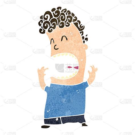 复古卡通尖叫男人