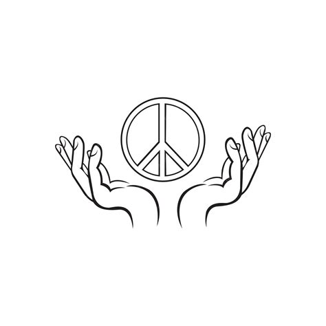 Premium Vector Peace Symbol Icon Vector Friendship Illustration