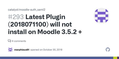 Latest Plugin Will Not Install On Moodle Issue Catalyst Moodle