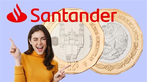 Cuánto te paga Santander por tu moneda de 20 pesos de Tenochtitlan