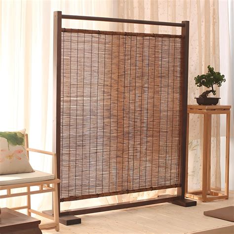 Modern Freestanding Single Panel Room Divider With Pine Frame And