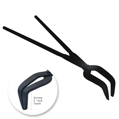 Simond Store 24″ Blacksmith Tong Foundry Hinged Metal Tongs For Clay Graphite And Graphite