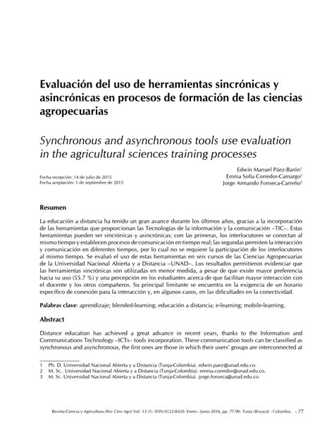 Pdf Evaluación Del Uso De Herramientas Sincrónicas Y Asincrónicas En