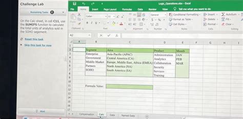 On The Calc Sheet In Cell C11 Use The Sumifs