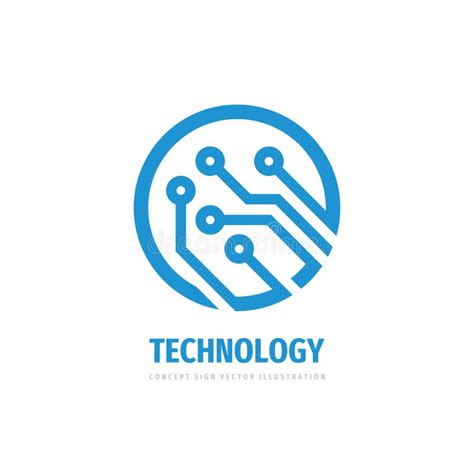 Digital Processor Cpu Vector Logo Template For Corporate Identity