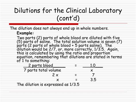 PPT Dilutions PowerPoint Presentation ID
