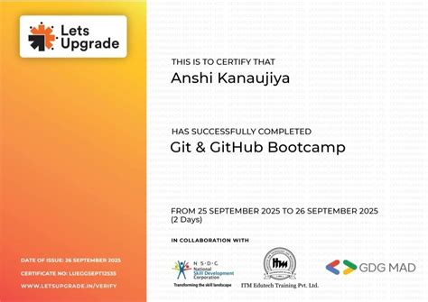 Git Github Versioncontrol Softwaredevelopment Letsupgrade Skilldevelopment Anshi Kanaujiya