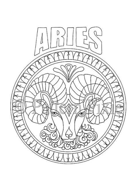 Aries Zodiac Symbol Coloring Pages Coloring Pages