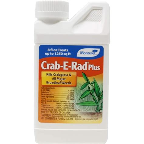 Monterey Crab E Rad Plus Crabgrass Herbicide Weed Control 8 Ounces