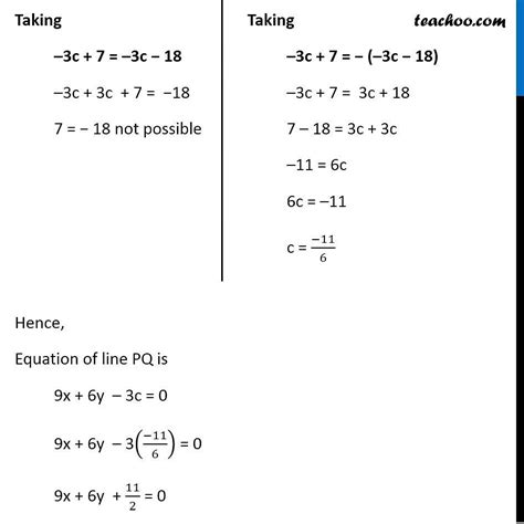 Misc 20 Line Equidistant From Parallel Lines 9x 6y 7 0