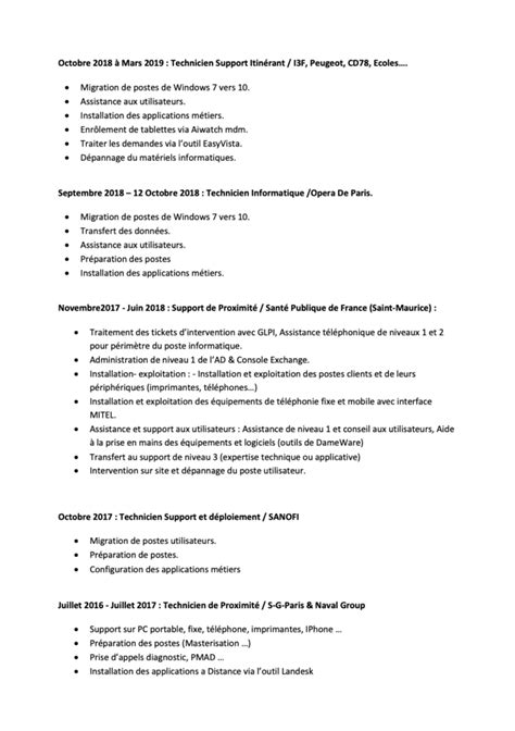 Technicien Support Informatique CV N46402 ABIL NTIC