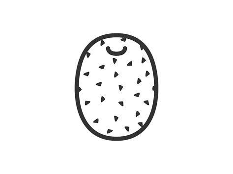 メロンのアイコン（線画カラー）の無料イラスト イラストセンター