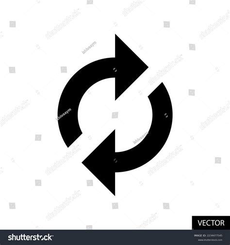 Two Circular Arrows Update Refresh Sync Stock Vector Royalty Free 2234477545 Shutterstock