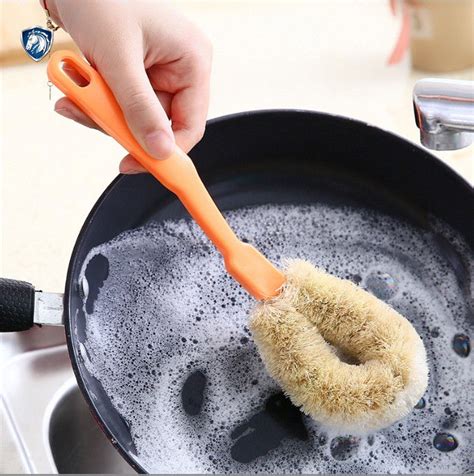 แปรงขดกระทะ แปรงทำความสะอาด จาน ชาม แปรงอเนกประสงค ขนมะพราว Lazada