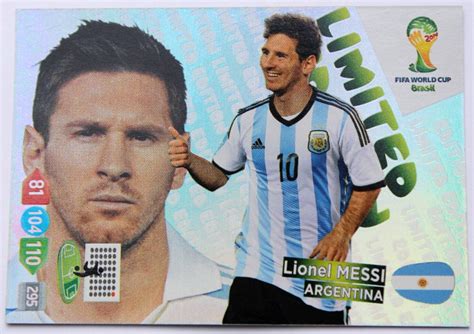Panini Adrenalyn XL WM 2014 Lionel Messi Karte Limited Edition