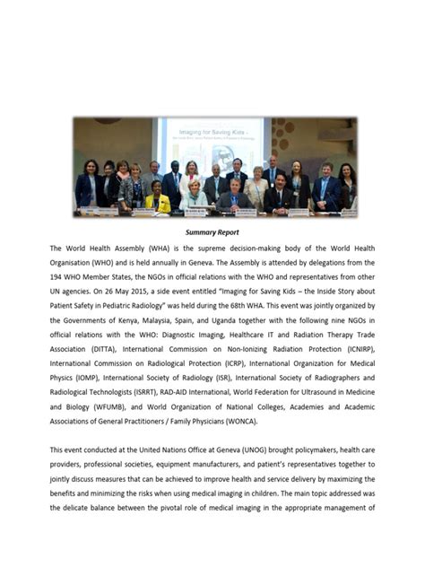 wha68 side event summary report pdf radiology radiation protection