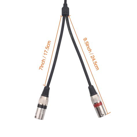 Snapklik Tisino 3 5mm To Dual XLR Stereo Cable 1 8 Inch Mini Jack
