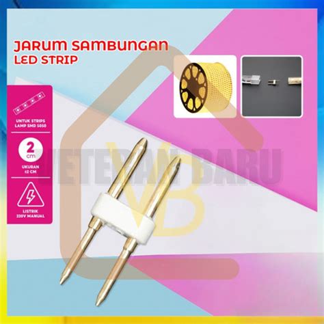 Jual Pin Jarum Sambungan Socket Lampu Led Strip Selang 5050 220v Jarum