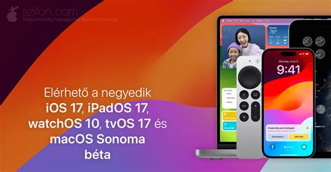 Elérhető A Negyedik Ios 17 Ipados 17 Watchos 10 Tvos 17 és Macos