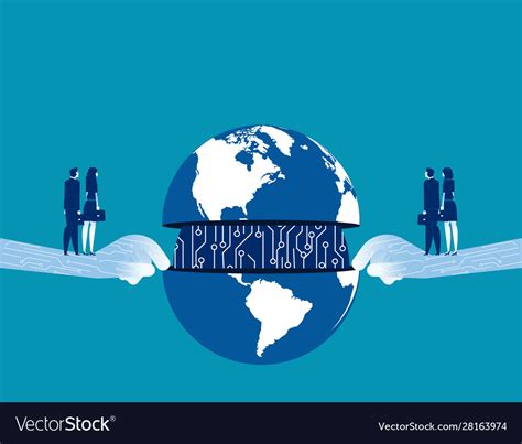 Global Business Technology Concept Royalty Free Vector Image