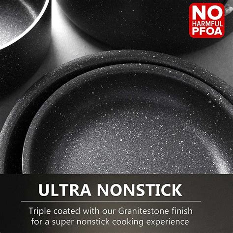 Granitestone 10 Piece Stackmaster Stackable Cookware Set Home