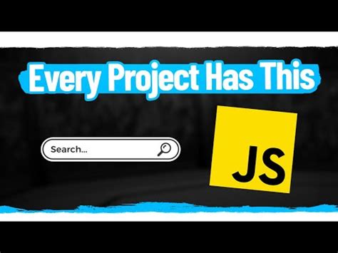 How To Create A Search Bar In Javascript Youtube