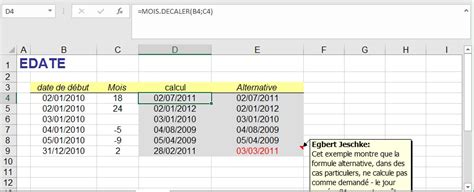 La Fonction Moisdecaler Dexcel Edate En Anglais