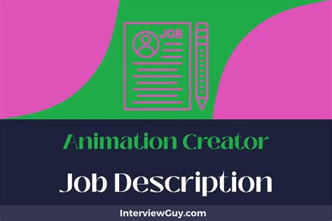 Animation Creator Job Description [updated For 2025]