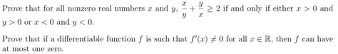 solved prove that for all nonzero real numbers x and