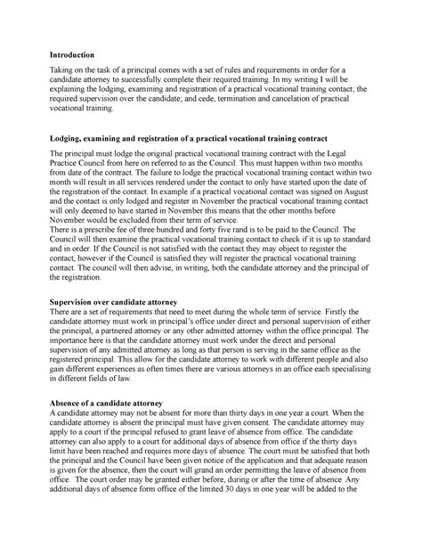 Plp Assignment 1 2020 Grade 80 Introduction Taking On The Task Of A Principal Comes With A