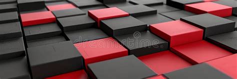 Vibrant 3d Abstract Business Background In Red And Black Colors For Modern Designs Stock