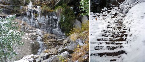 Vernal And Nevada Fall Winter Route Yosemite National Park Us