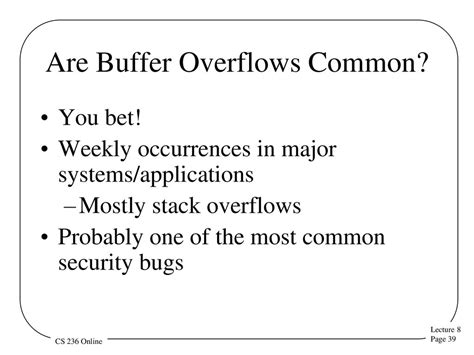 outline introduction memory protection buffer overflows ppt download