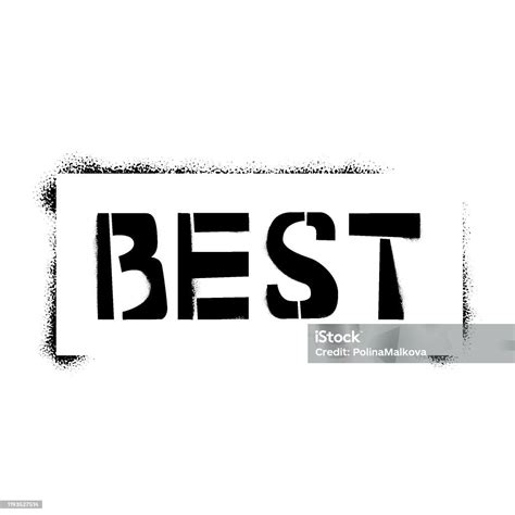 프레임에서 최고의 스텐실 레터링 흰색 배경에 페인트 그래피티를 스프레이합니다 인사말 카드 오버레이 포스터를 위한 디자인 레터링