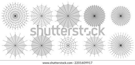 Set Spider Cobweb Halloween Design Element Stock Vector Royalty Free 2201609917 Shutterstock