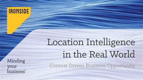 Location Intelligence In The Real World Tdwi Boston 2015 Pdf
