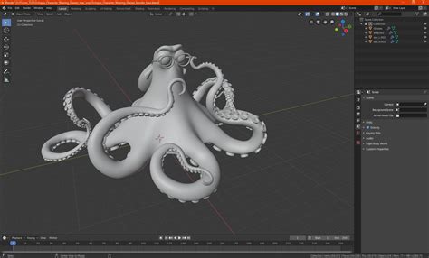 안경을 쓴 문어 캐릭터 3d 모델 69 3ds Blend C4d Fbx Max Ma Lxo Obj Free3d