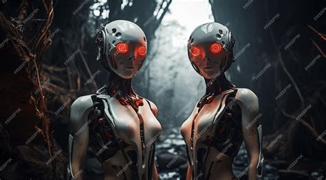Premium Ai Image Romantic Ai Robots Couple Of Ai Robots Bionic Robot Couploe Humanoid Robots Premium Ai Image Romantic Ai Robots Couple Of Ai Robots Bionic Robot Couploe Humanoid Robots
