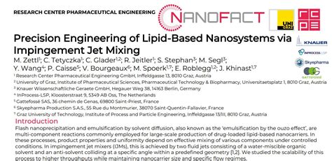 Precision Engineering Of Lipid Based Nanosystems Via Impingement Jet